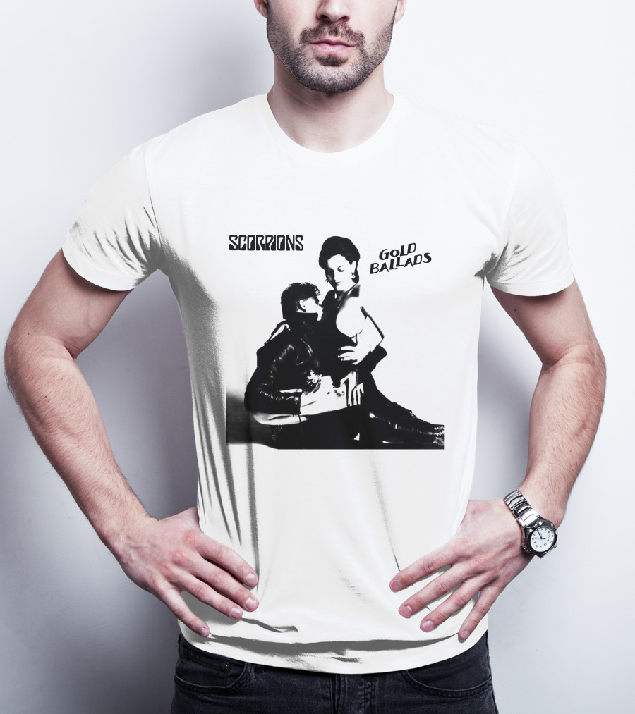 Scorpions Gold Ballads Album Cover Black And White Art Scp T-Shirt