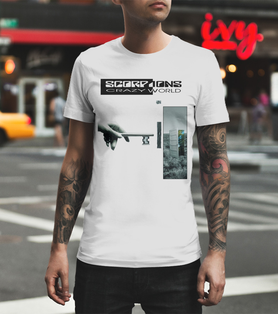 Scorpions Crazy World Key And Door Landscape T-Shirt