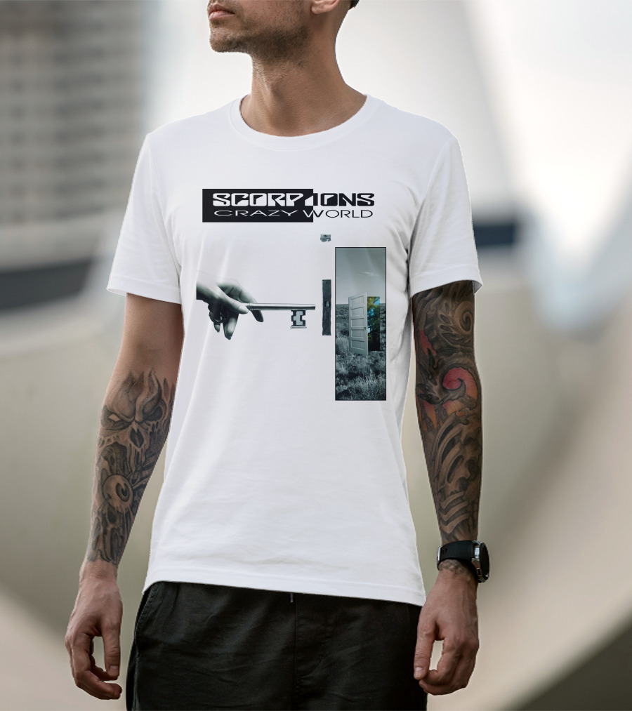 Scorpions Crazy World Key And Door Landscape T-Shirt