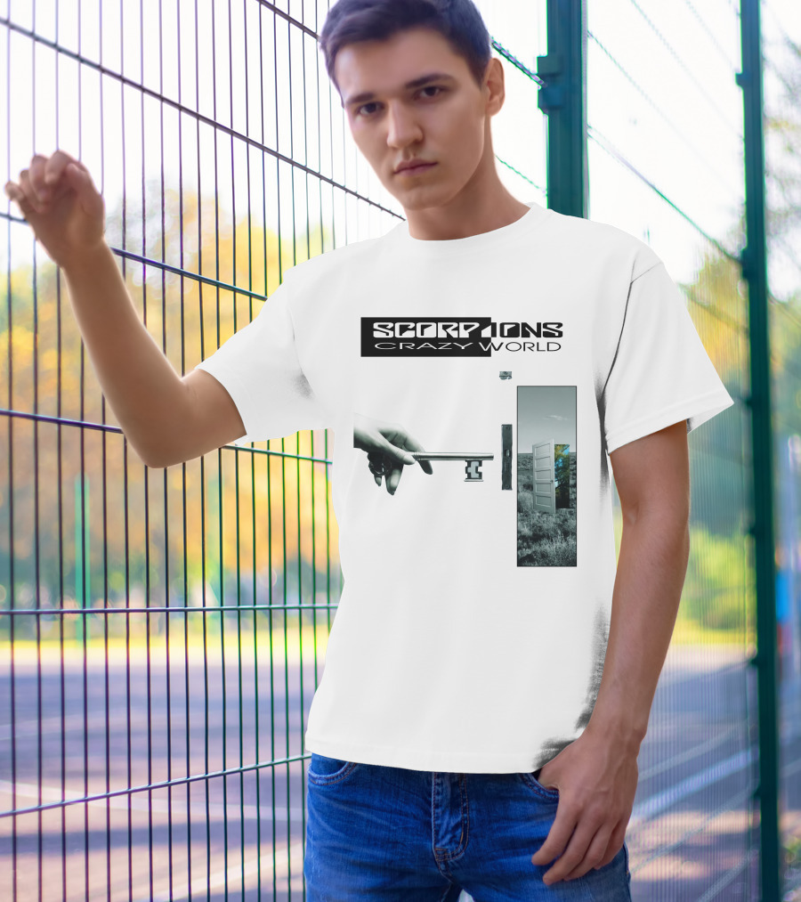 Scorpions Crazy World Key And Door Landscape T-Shirt