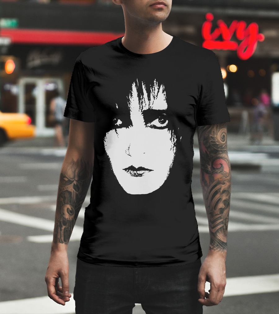 Satb 7 Siouxsie Sioux Monochrome Face T-Shirt