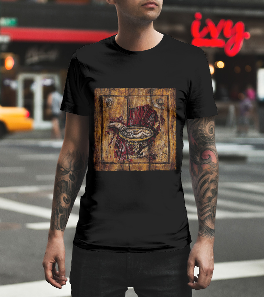 Hand Holding Mystical Bowl On Wooden T-Shirt