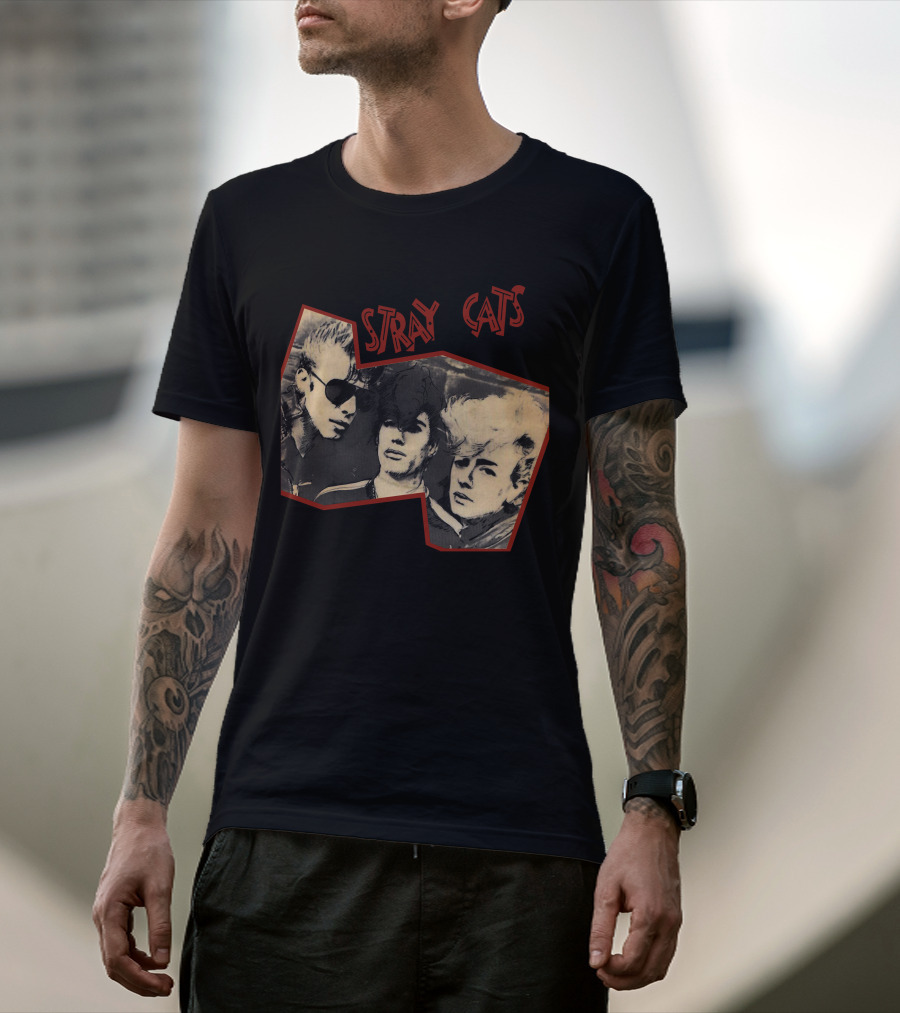 Stray Cats Vintage Trio T-Shirt