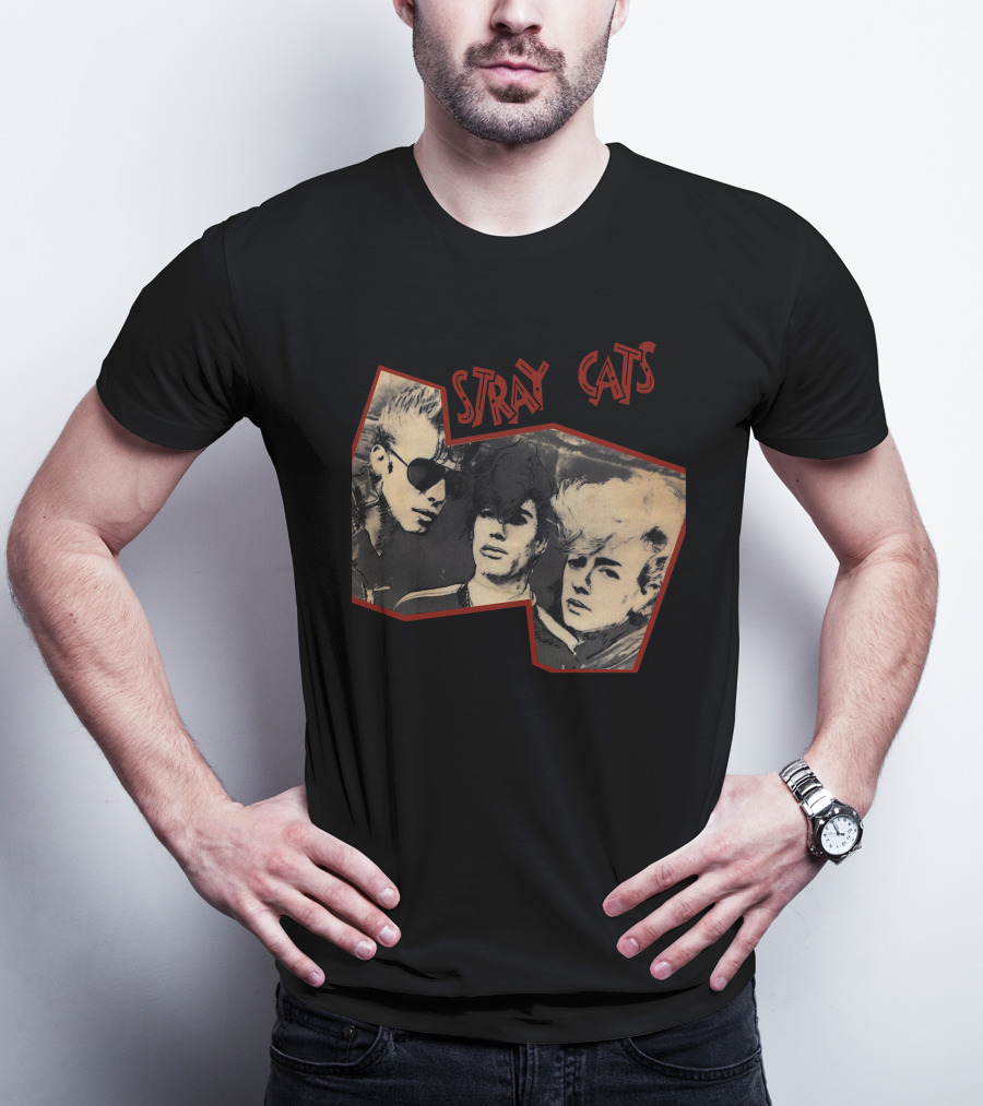 Stray Cats Vintage Trio T-Shirt