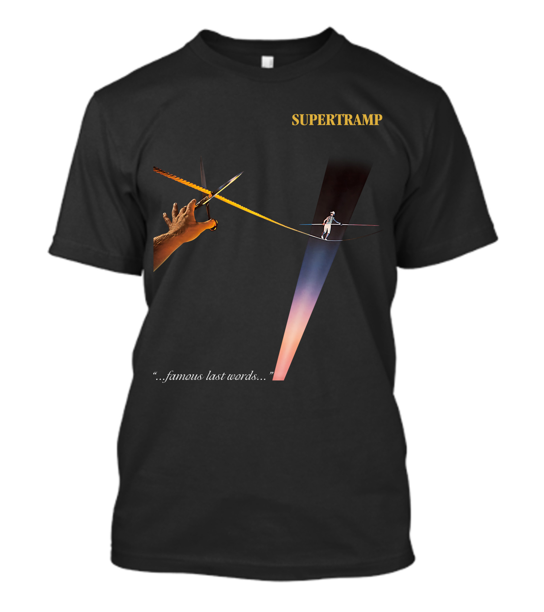 Supertramp Famous Last Words Album Cover Art Tightrope Balancing Act T-Shirt