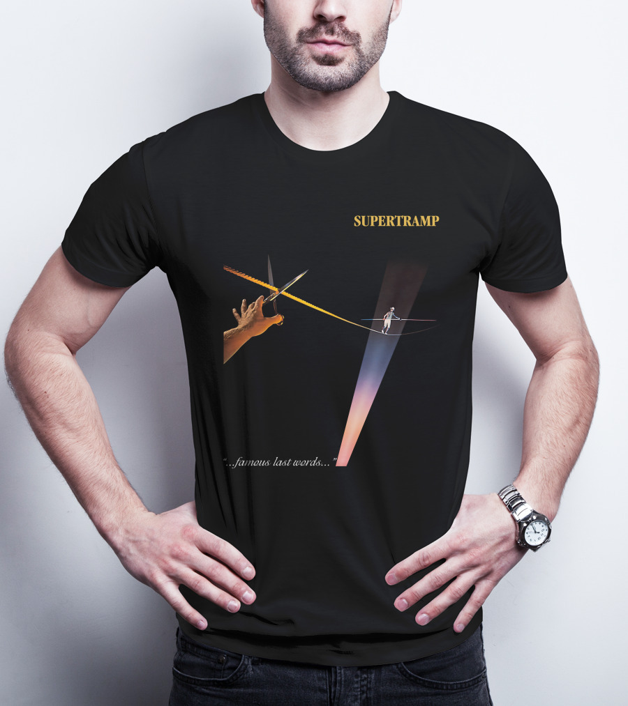 Supertramp Famous Last Words Album Cover Art Tightrope Balancing Act T-Shirt