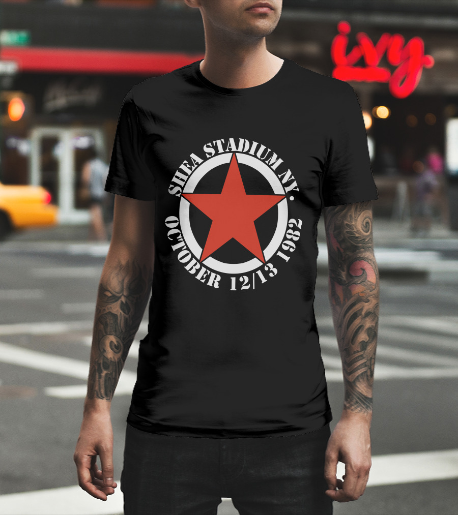 Shea Stadium Ny October 12 13 1982 Red Star T-Shirt