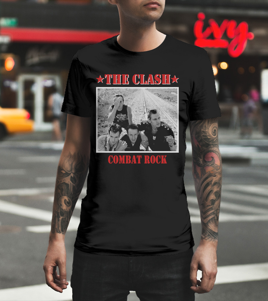 The Clash Combat Rock Album Cover Photo Stars T-Shirt