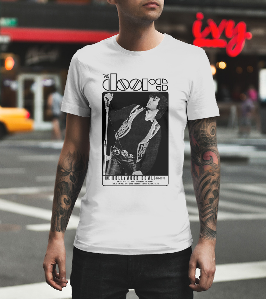 The Doors Live Hollywood Bowl July 5Th 1968 Tickets Available 14.00 Showtime 8:30Pm Reserved Seats T-Shirt