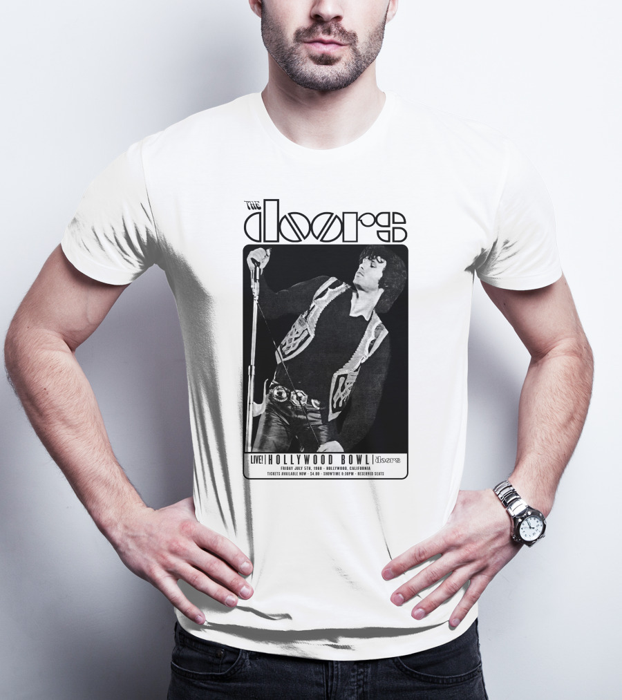 The Doors Live Hollywood Bowl July 5Th 1968 Tickets Available 14.00 Showtime 8:30Pm Reserved Seats T-Shirt
