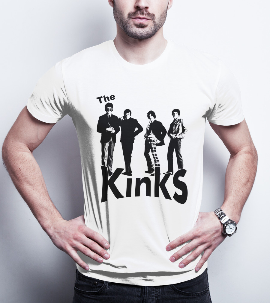The Kinks Vintage Band Silhouette Classic Rock T-Shirt