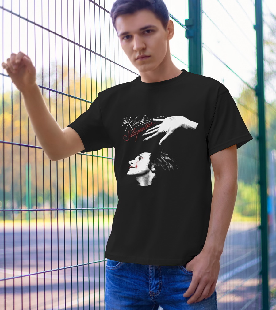 The Kinks Sleepwalker Face Profile With Hand Gesture T-Shirt