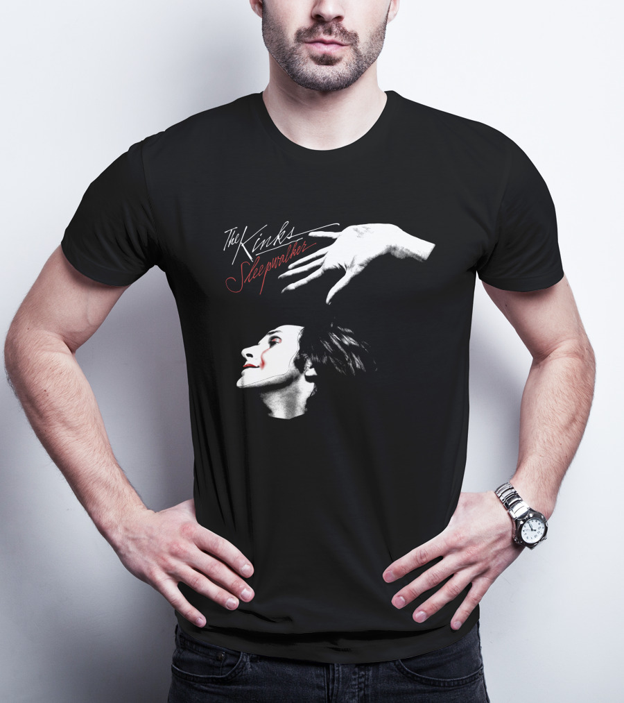 The Kinks Sleepwalker Face Profile With Hand Gesture T-Shirt