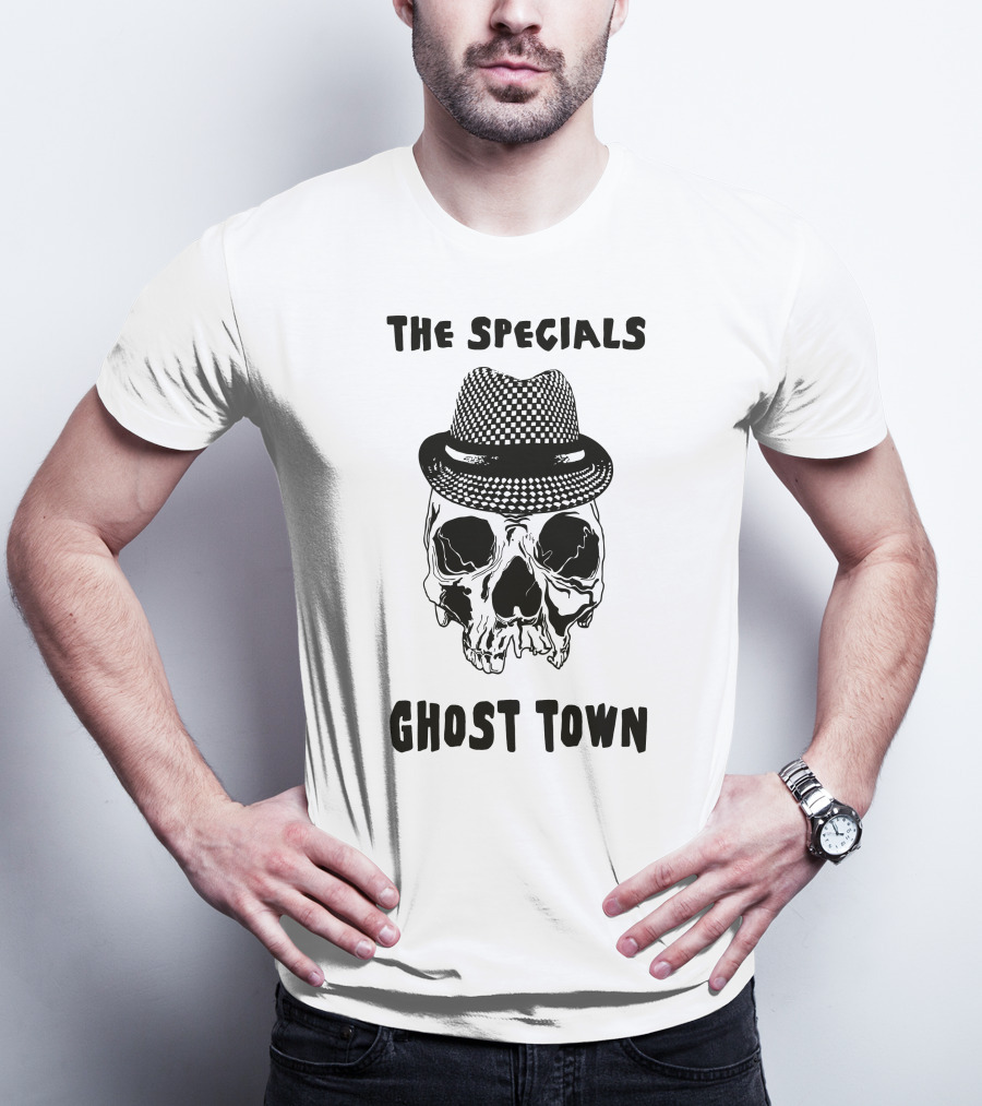 The Specials Ghost Town Skull Hat T-Shirt