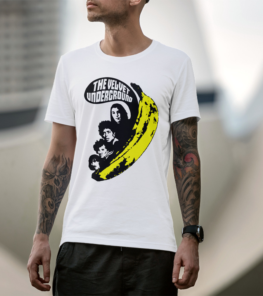 The Velvet Underground Iconic Banana Art Featuring Band Members T-Shirt