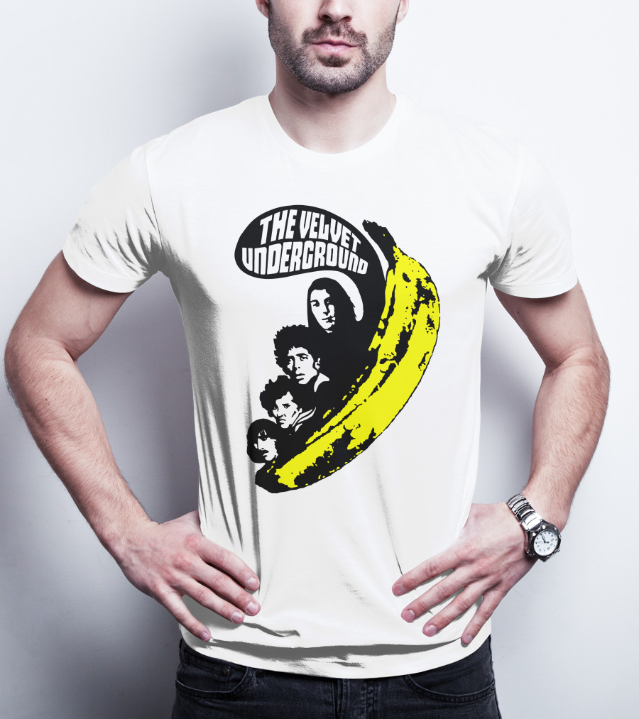 The Velvet Underground Iconic Banana Art Featuring Band Members T-Shirt