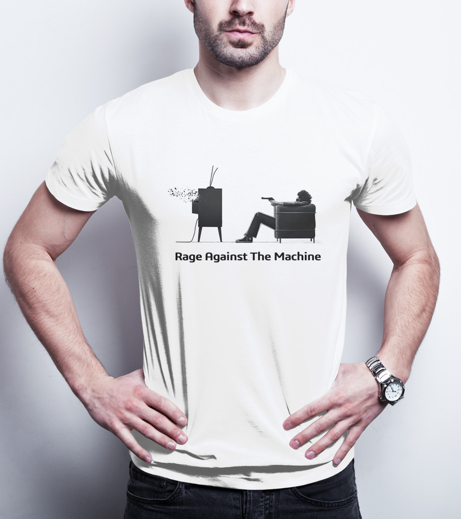 Rage Against The Machine Tv Explosion Reclining Figure T-Shirt