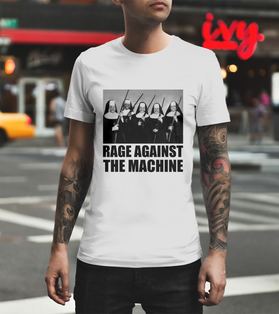 Rage Against The Machine Nuns With Guns Photomontage T-Shirt