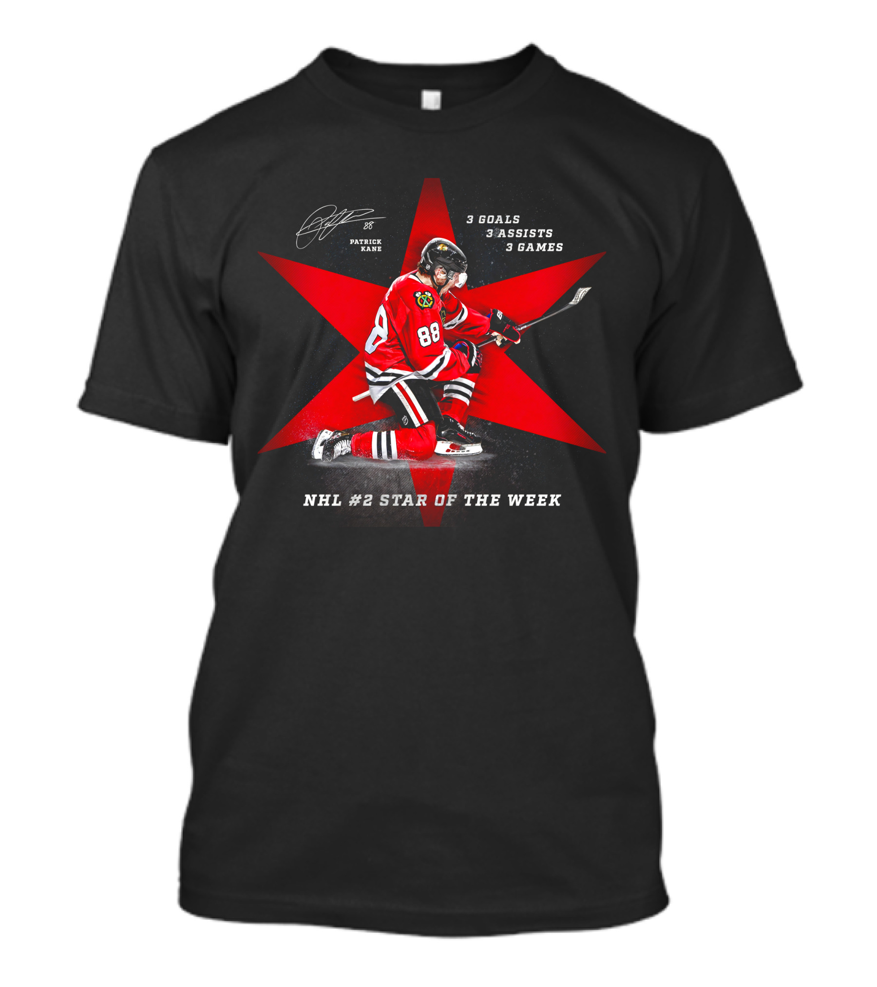 Patrick Kane Chicago Blackhawks Nhl #2 Star Of The Week T-Shirt