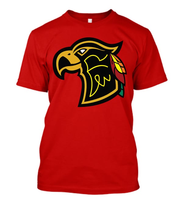 Chicago Blackhawks Native American Inspired Hawk Logo Retro T-Shirt
