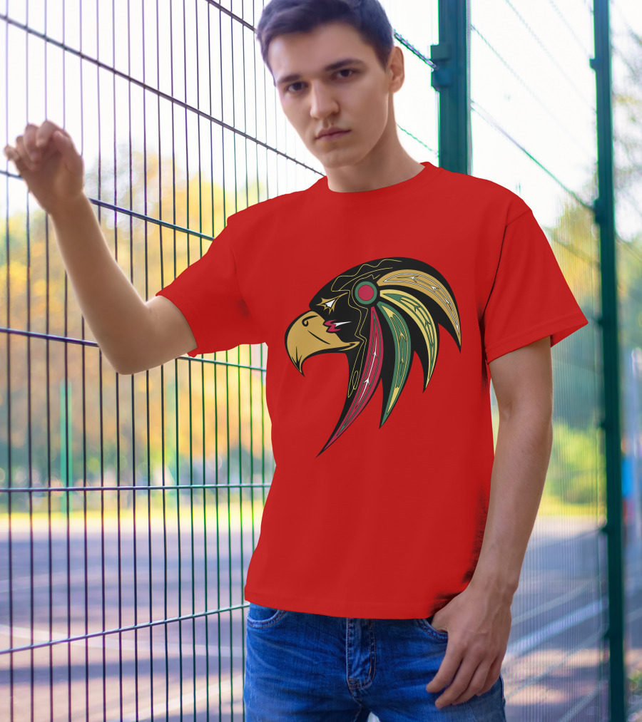 Chicago Blackhawks Stylized Hawk Head T-Shirt