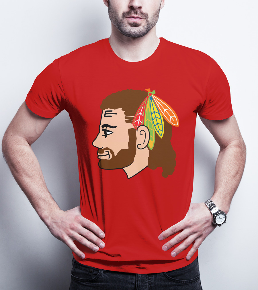 Chicago Blackhawks Tribute Red Feather Symbol T-Shirt