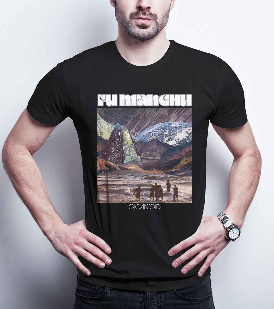 Fu Manchu Gigantoid Beach Pyramid Earth Scene T-Shirt