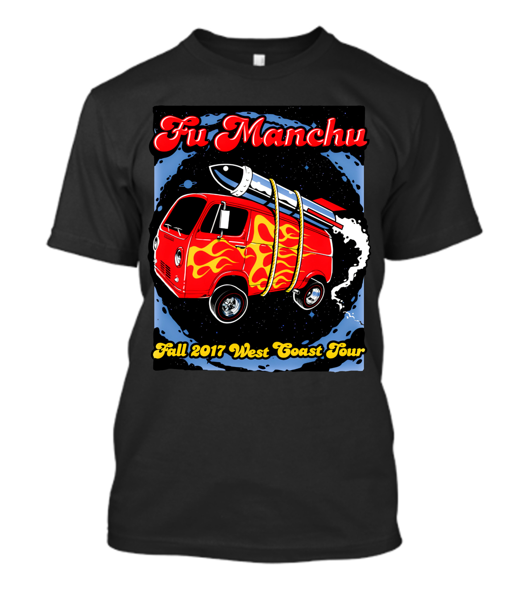Fu Manchu Fall 2017 West Coast Tour Rocket Van T-Shirt