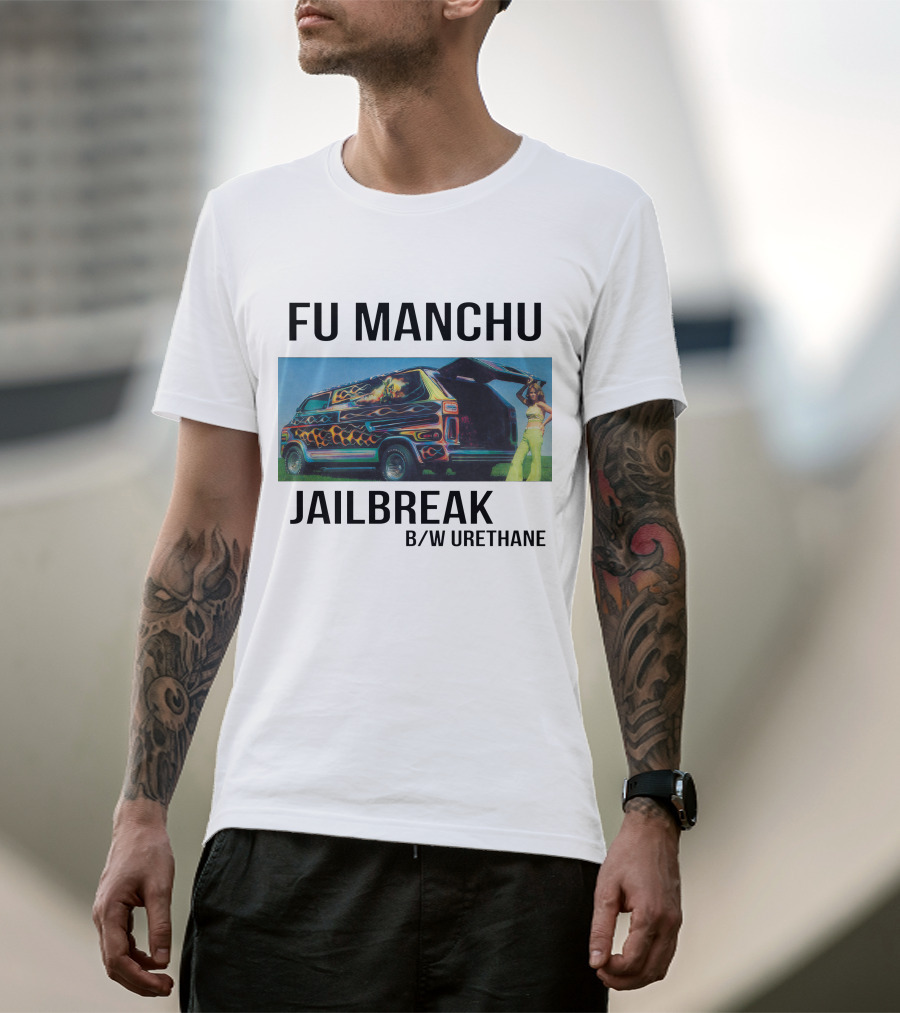Fu Manchu Jailbreak B/W Urethane Van Art T-Shirt