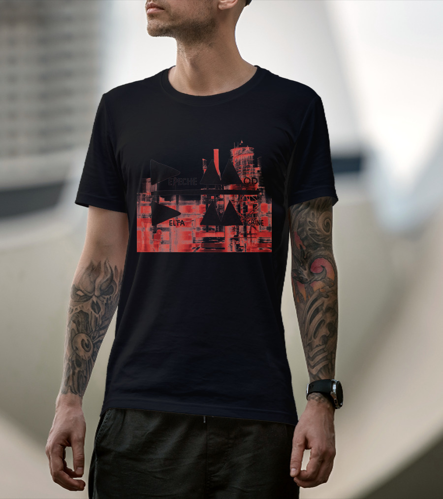 Depeche Mode Delta Machine Industrial Red Triangles T-Shirt