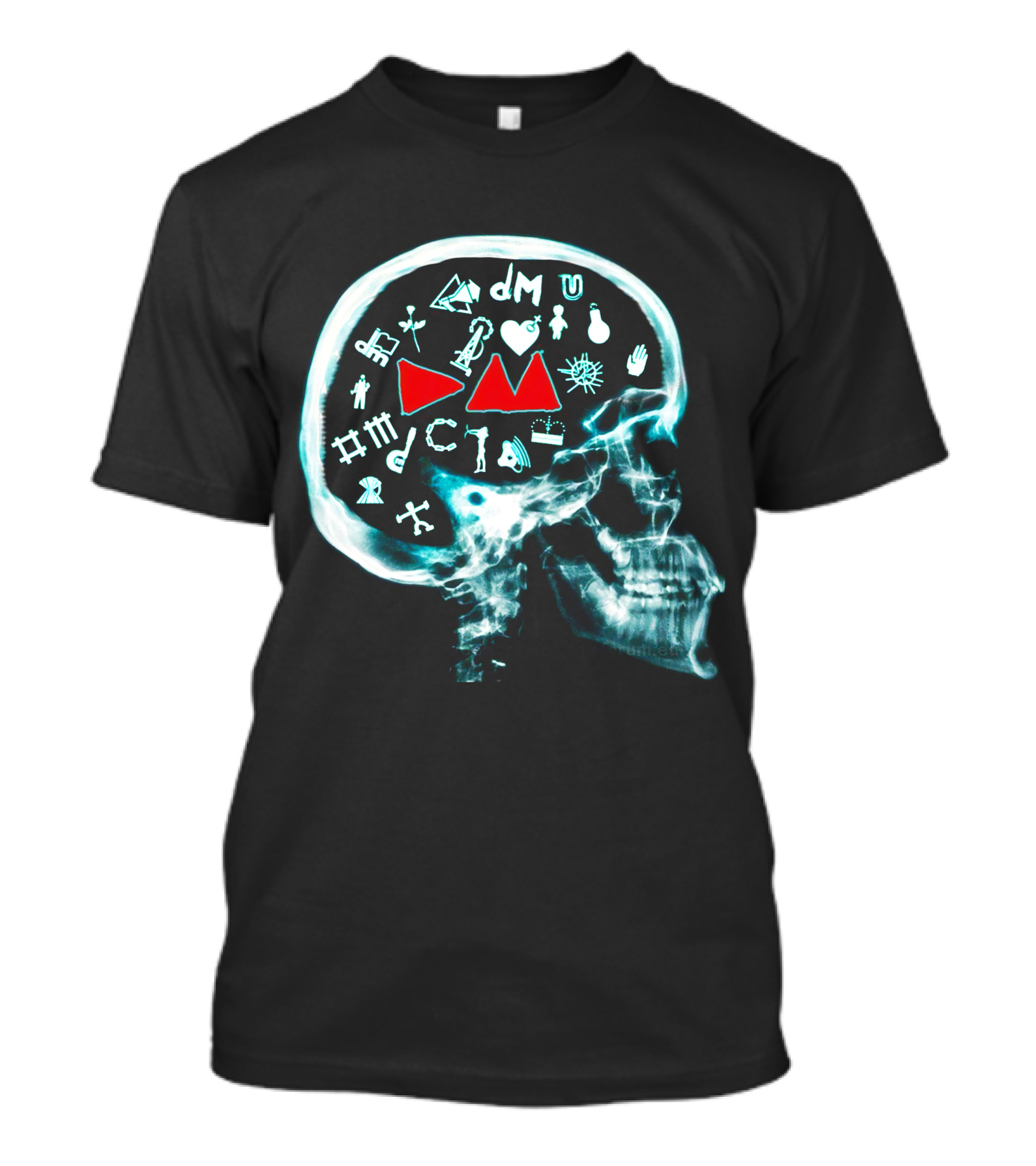 Depeche Mode Dm X-Ray Skull Symbols And Iconic Motif T-Shirt