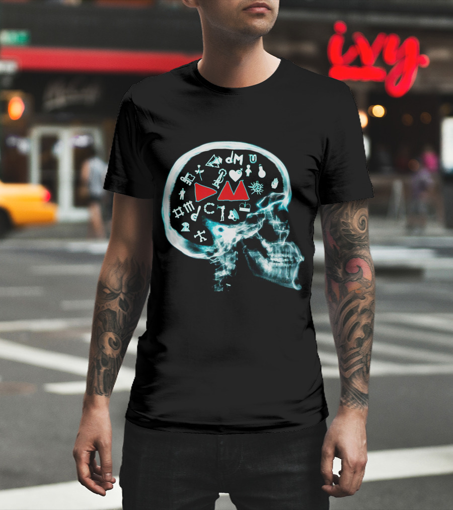 Depeche Mode Dm X-Ray Skull Symbols And Iconic Motif T-Shirt
