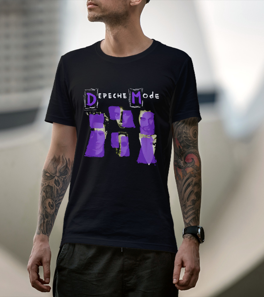 Depeche Mode Purple Faces Collage T-Shirt