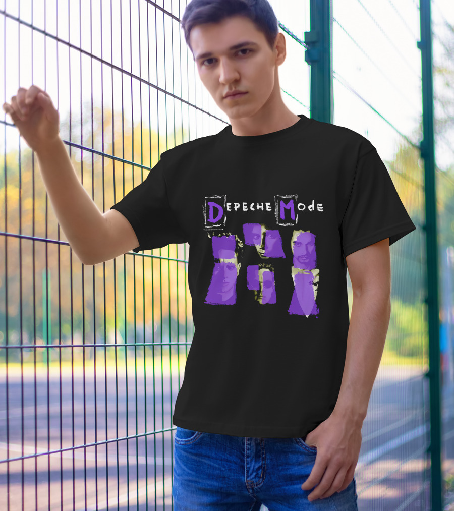 Depeche Mode Purple Faces Collage T-Shirt