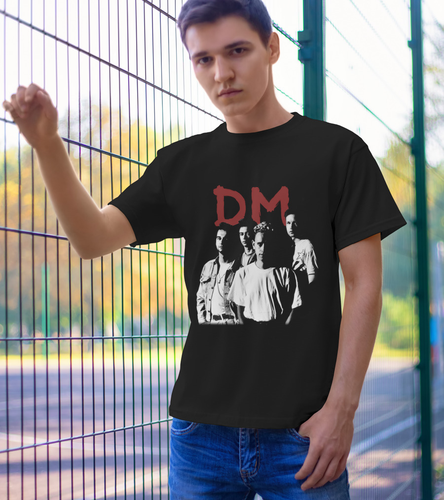Dm Depeche Mode 11 Band Members Black And White T-Shirt