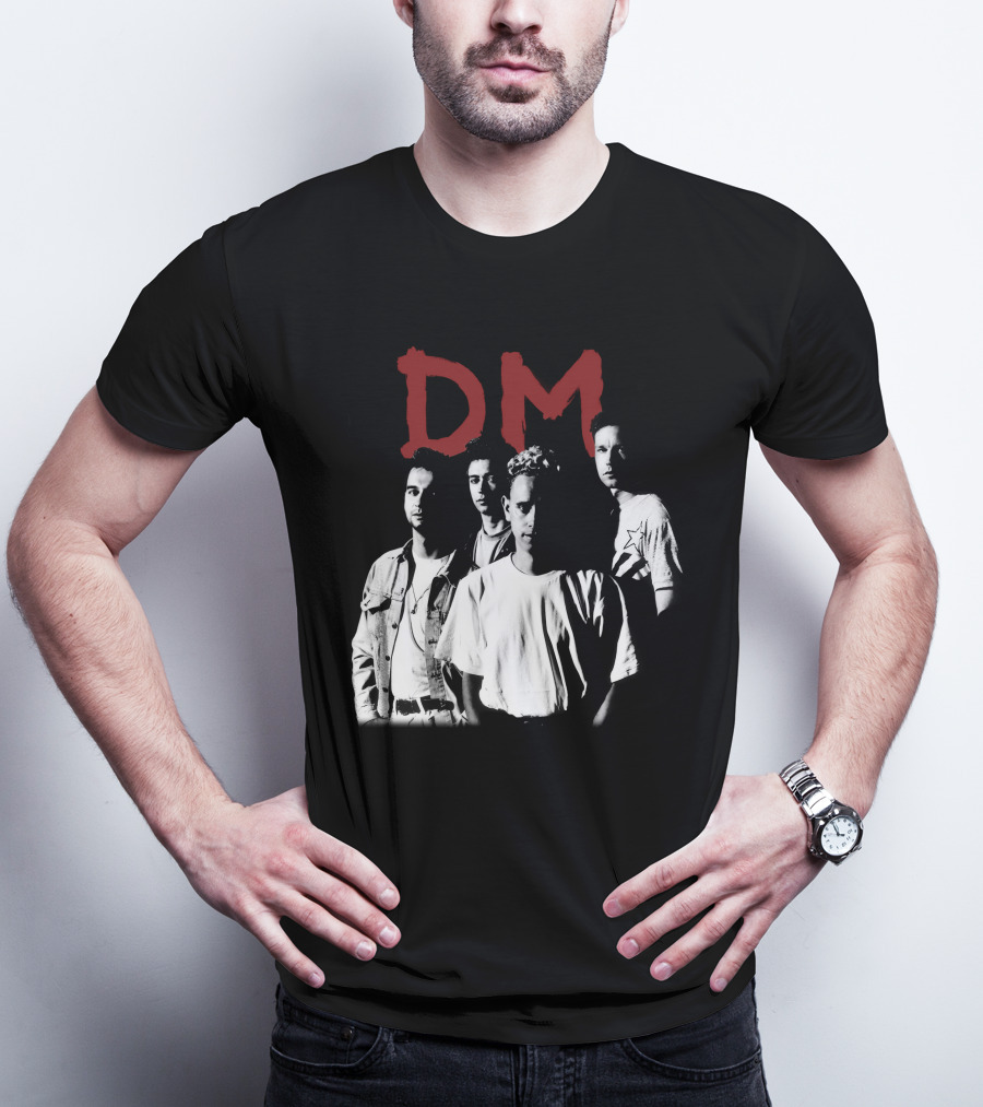 Dm Depeche Mode 11 Band Members Black And White T-Shirt