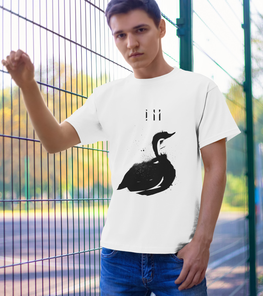 Depeche Mode 7 Abstract Black Swan Stencil Theme Vintage Style T-Shirt