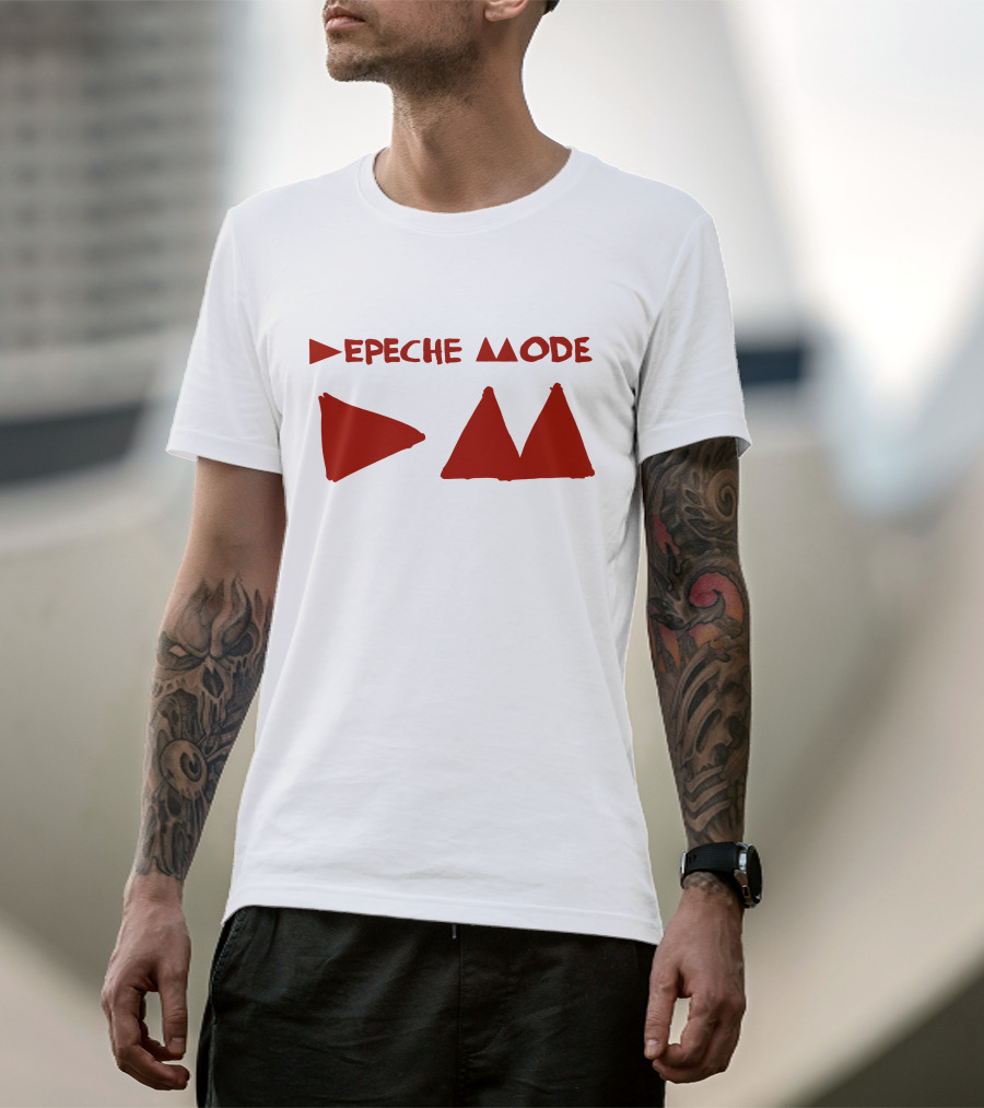 Depeche Mode Triangle Symbol Red Theme T-Shirt