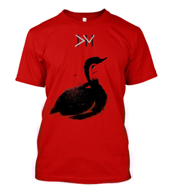 Dpm Swan Graphic On Red T-Shirt