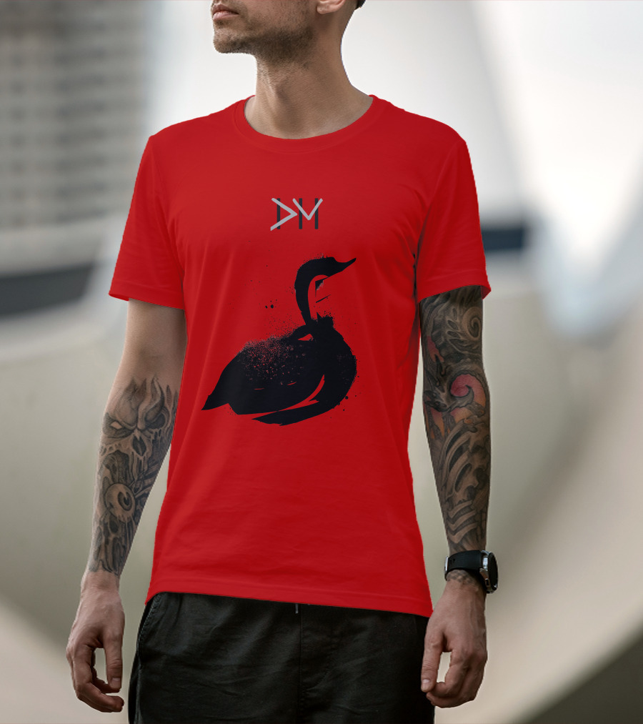 Dpm Swan Graphic On Red T-Shirt