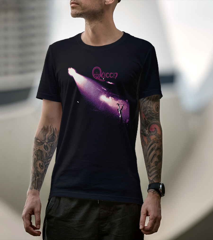 Queen Live Concert Stage Performance Spotlight Vibrant Night Scene T-Shirt
