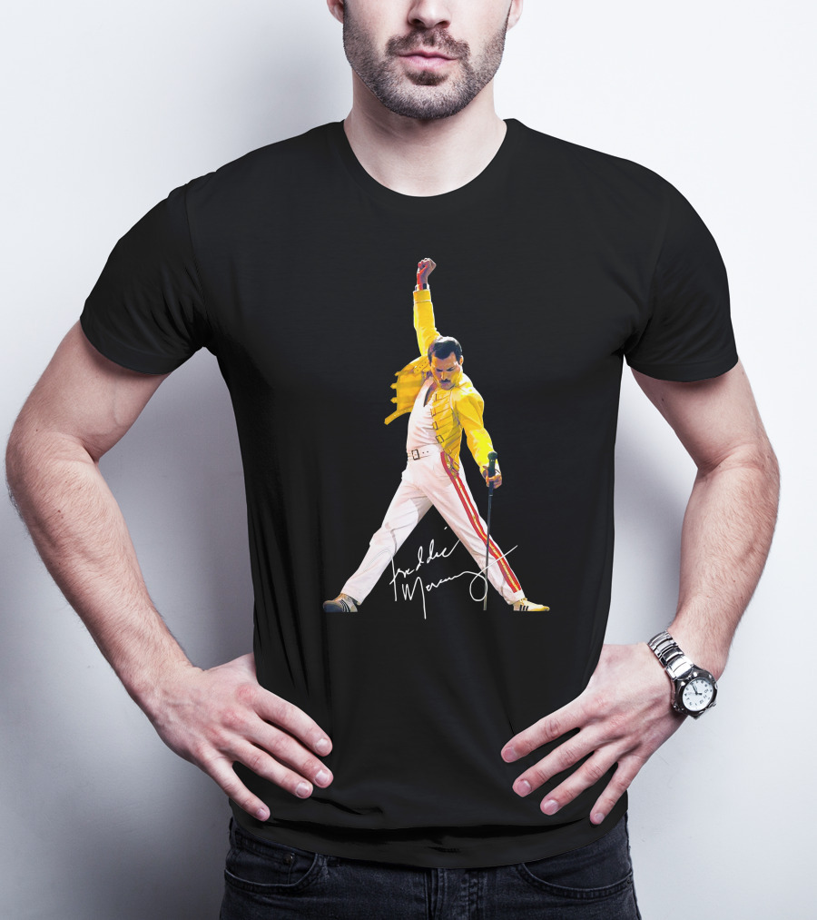 Freddie Mercury Iconic Pose Signature T-Shirt