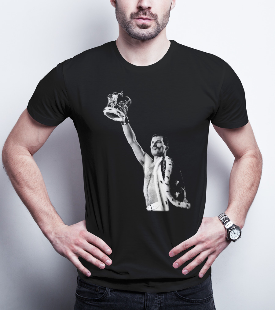 Qun Freddie Mercury Raising Crown Iconic Moment T-Shirt