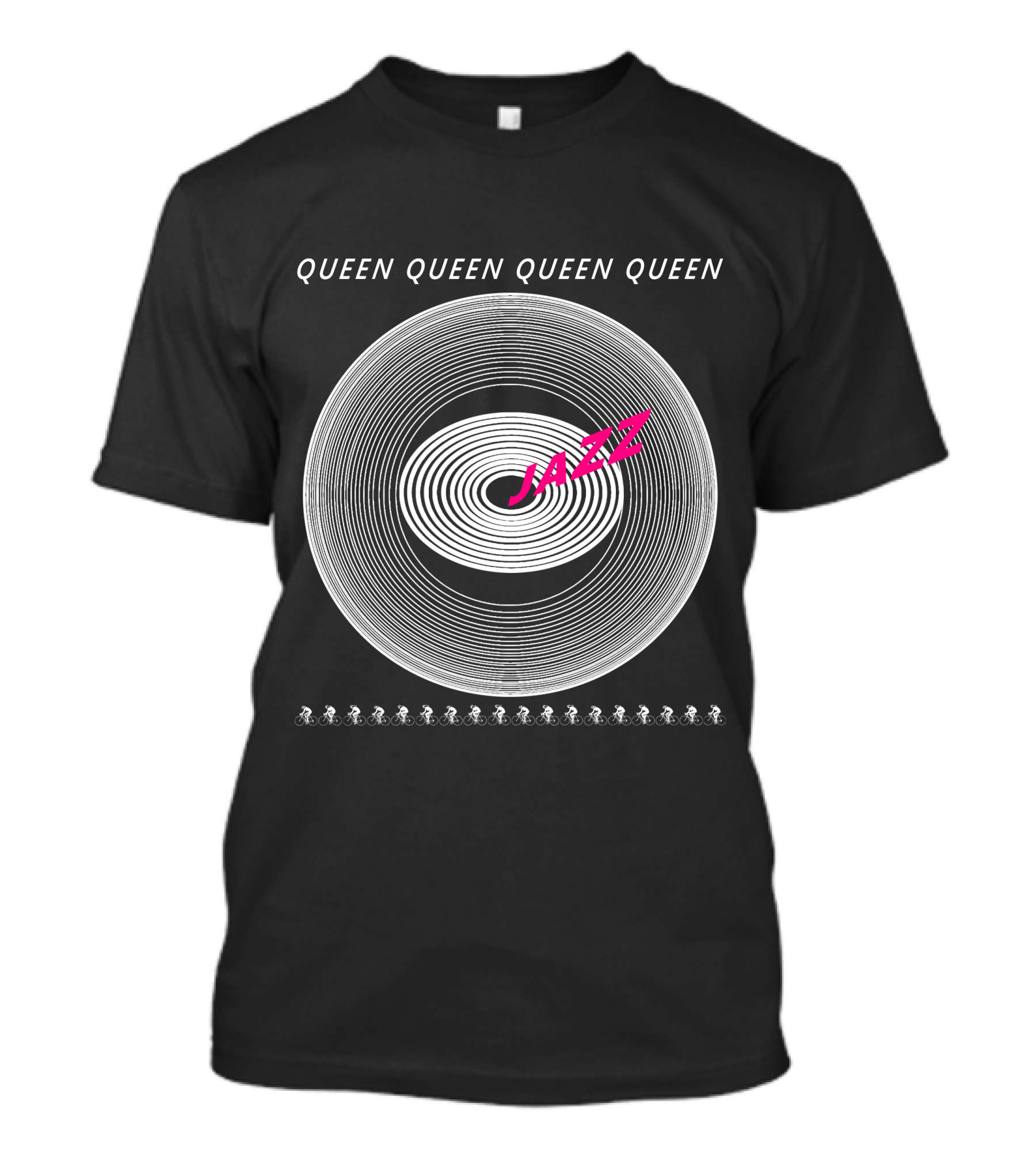 Queen Queen Queen Queen Jazz Cycles Vintage Spiral T-Shirt