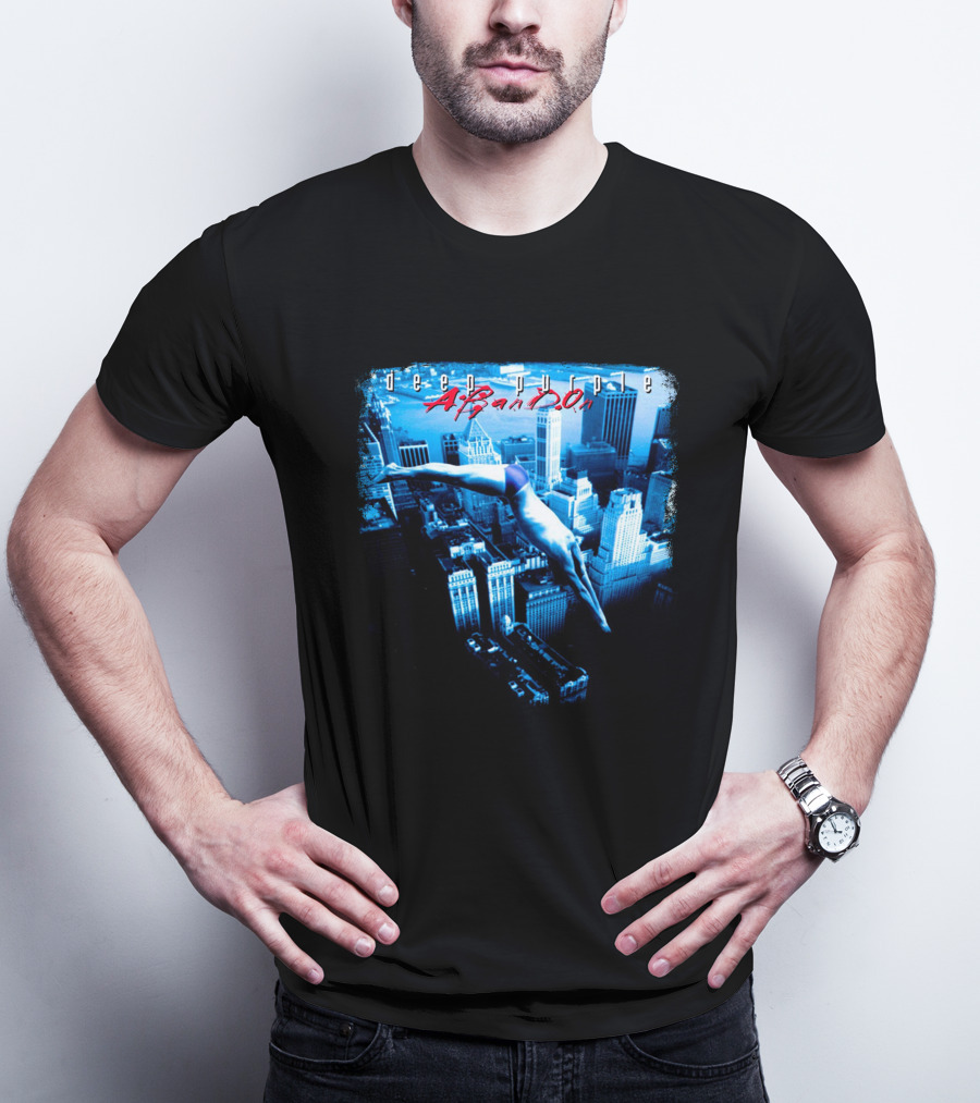 Deep Purple Abandon Diver Over Cityscape T-Shirt