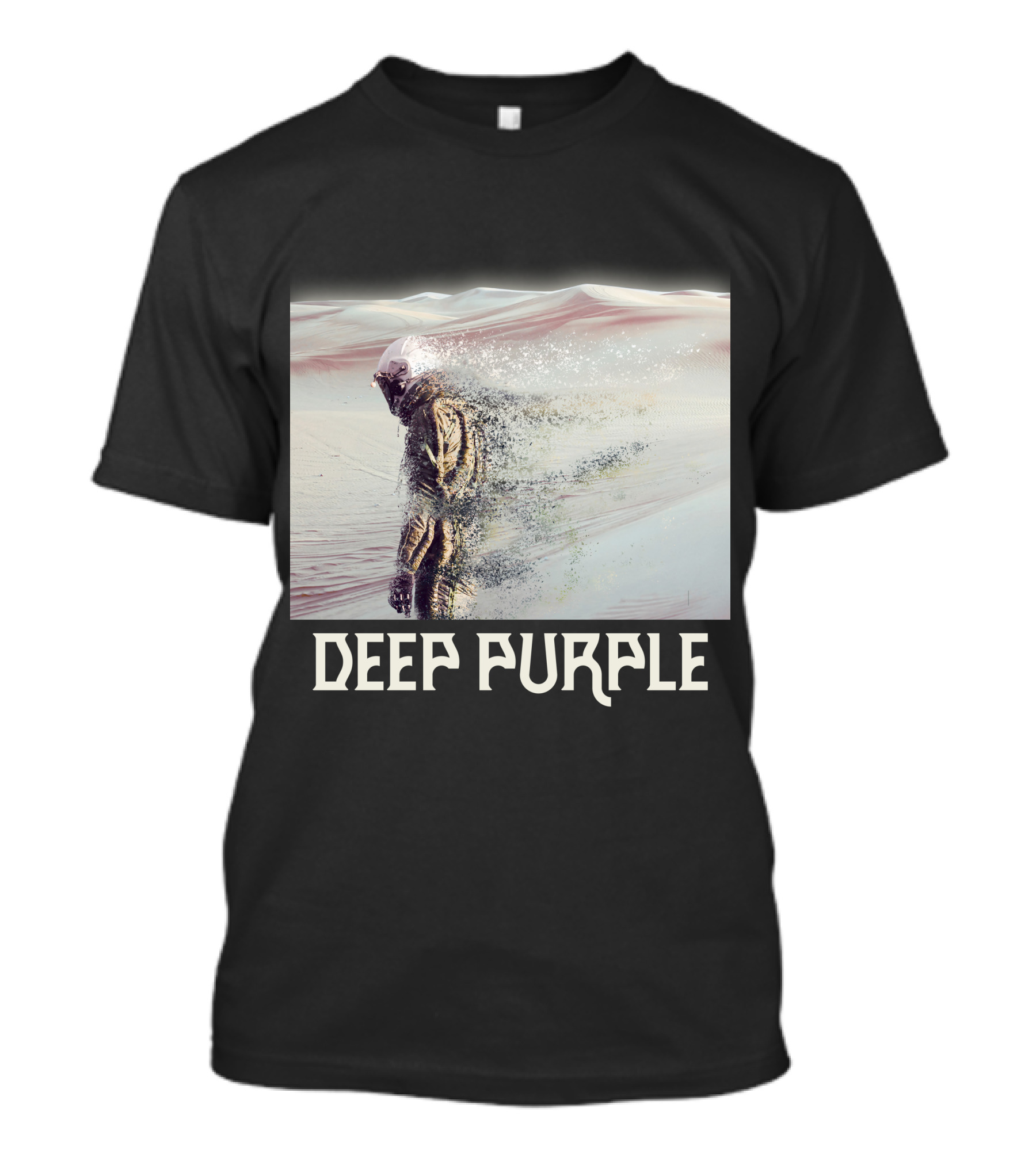 Deep Purple Sandstorm Soldier In Desert Scene T-Shirt