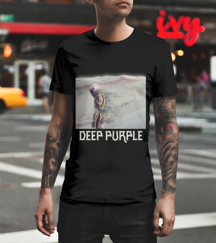 Deep Purple Sandstorm Soldier In Desert Scene T-Shirt