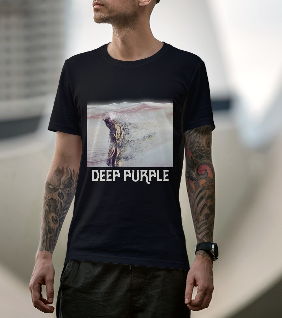 Deep Purple Sandstorm Soldier In Desert Scene T-Shirt