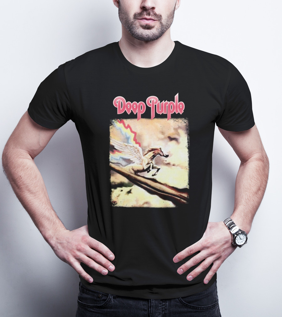 Deep Purple Flying Pegasus Art T-Shirt