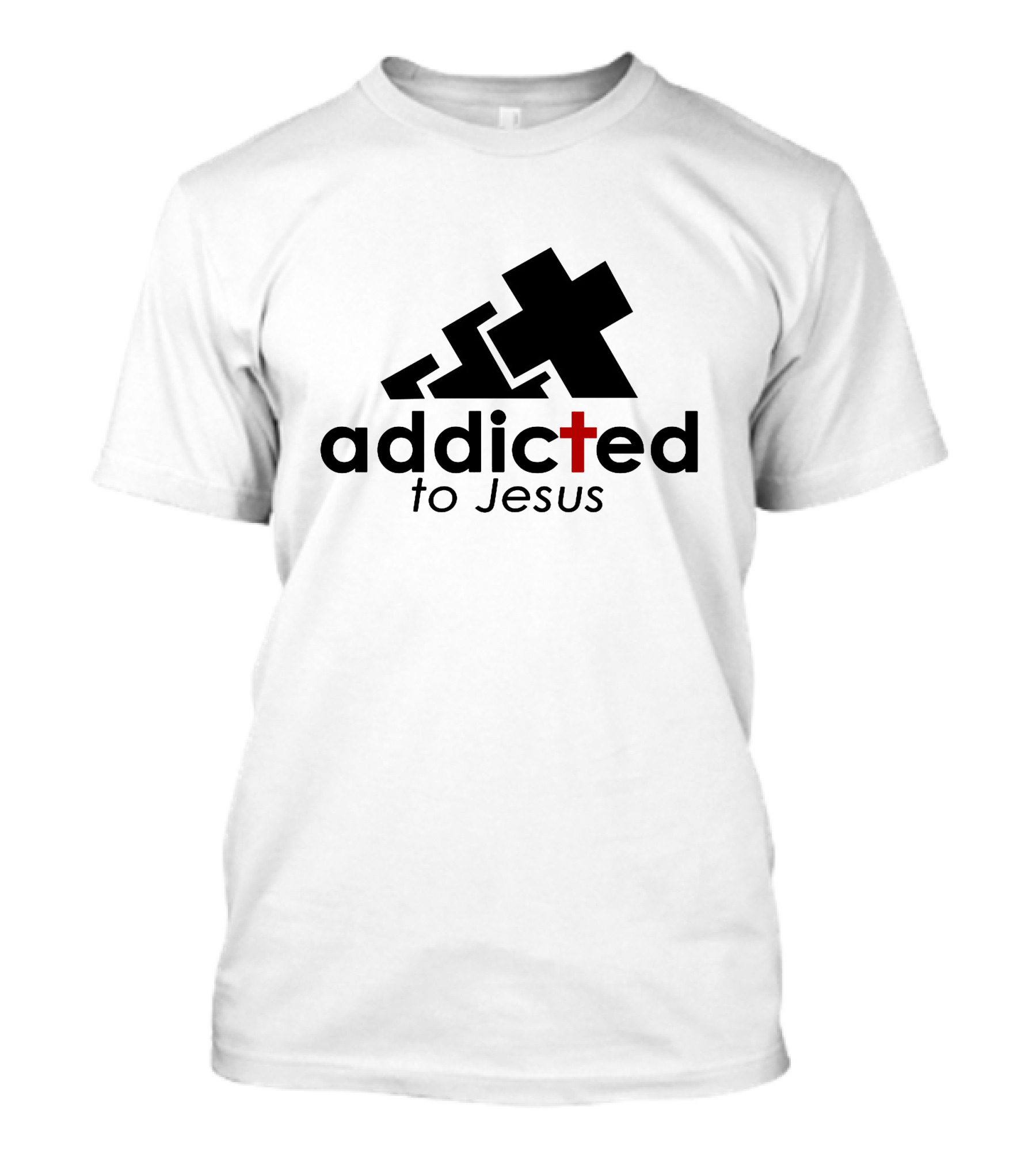 Addicted To Jesus Christian Faith Cross T-Shirt